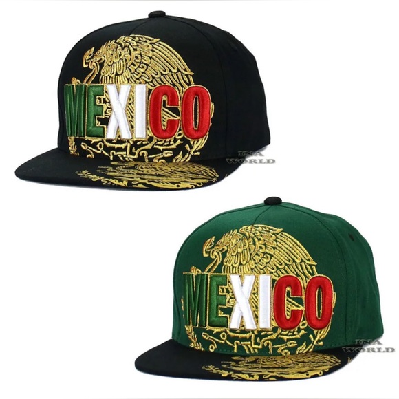 Accessories | Mexico Hat Federal Golden Eagle Logo Embroidered Snapback ...